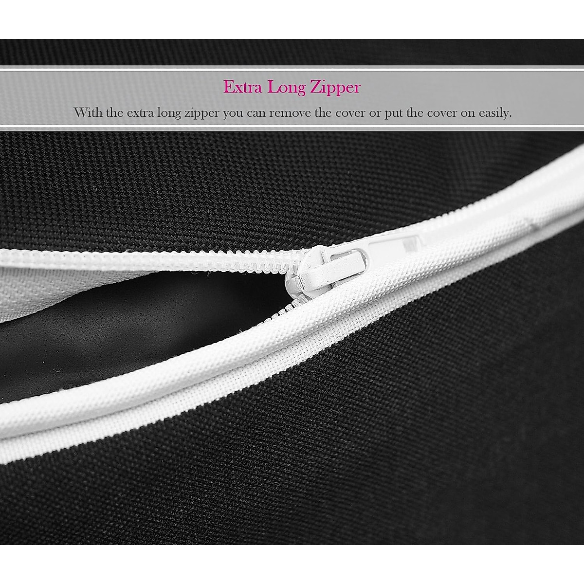 Fabritones Outdoor Inflatable Ottomans with Insert Round 21x9 Inch Black Striped Pattern Patio Foot Stools and Ottomans Portable Footrest