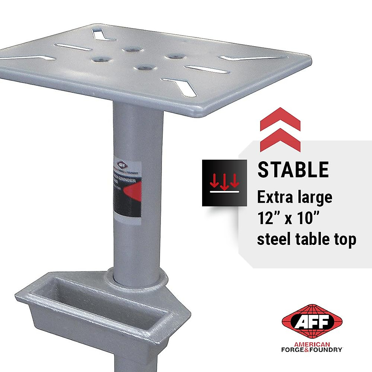 AFF Adjustable Bench Grinder/Vise Pedestal Stand, 28"-36" Adjustable Height, 31500