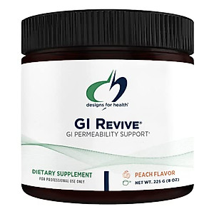 Designs for Health GI Revive Gut Health Powder - L Glutamine & Citrus Pectin for Digestive Health + Slippery Elm, Marshmallow Root & Cat's Claw for Healthy Intestinal Function (28 Servings)