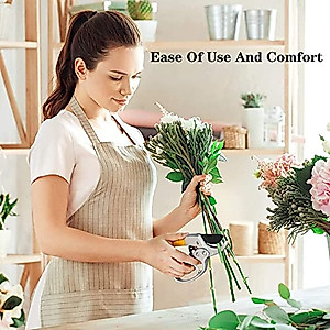 Pruning Scissors Garden Plant Clippers,Bonsai Trimming Rose Pruners Hand Tool Work 3 Times Easier,for Weak Hands, Gardening Gift for Any Occasion,Reinforced Design Handle Garden Shears