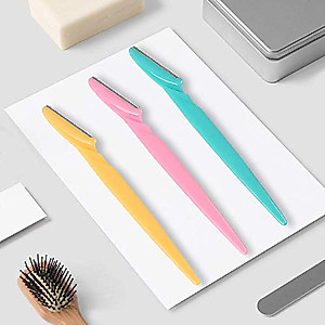 15Pcs Eyebrow Razors Multipurpose Exfoliating Dermaplaning Tool Face Razor and Eyebrow Shaper For Women Man With Precision Cover