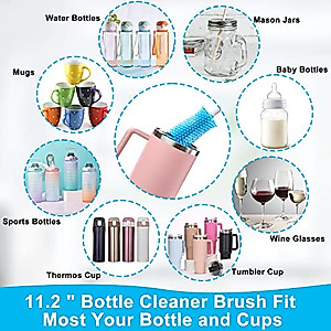 XANGNIER 3 Pack Water Bottle Cleaner Brush Kit-Cleaning Set for Sports Water Bottle, Baby Bottles, Tumbler Bottle Cleaner Compatible with Thermos Hydro Flask Contigo S'well Stanley Simple Modern Yeti