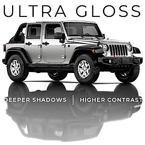 VViViD+ Ultra Gloss Silver Metallic Vinyl Car Wrap Premium Paint Replacement Film Roll with Nano Air Release Technology, Stretchable Protective Cap Liner, Self Adhesive, Indoor Outdoor (1ft x 5ft)