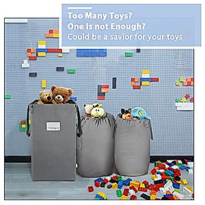 MCleanPin 210L Laundry Hamper Collapsible with 2 Washable Laundry Bags, Dirty Clothes Hamper,Laundry Basket with Handles Foldable Hamper Dorm Laundry Basket for College,Grey