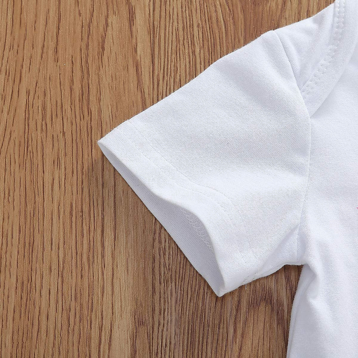 Mioliknya 3PCS Newborn Baby Girl Daddy's Fishing Buddy Short Sleeve Romper Bodysuit Floral Pants Leggings Hat Outfits (Rose Red, 3-6 Months)