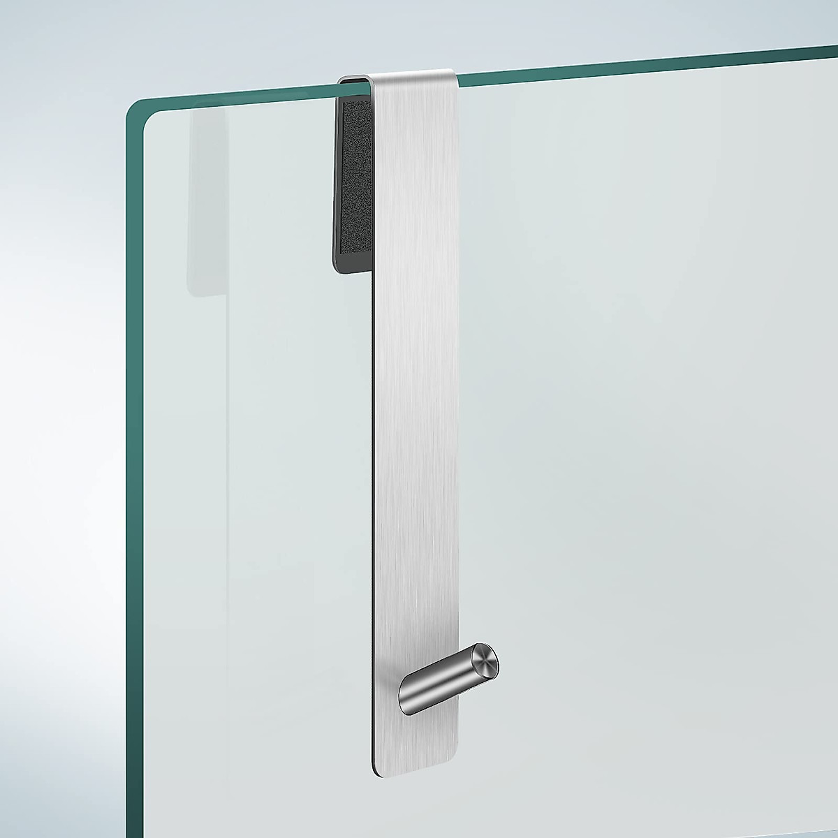 qingzhi Extended Shower Door Hooks. Towel Hooks. Over The Door Hooks(7-Inch). Suit for Frameless Glass Shower Door 0.39inches Stainless Steel 2-Pack(Silver)