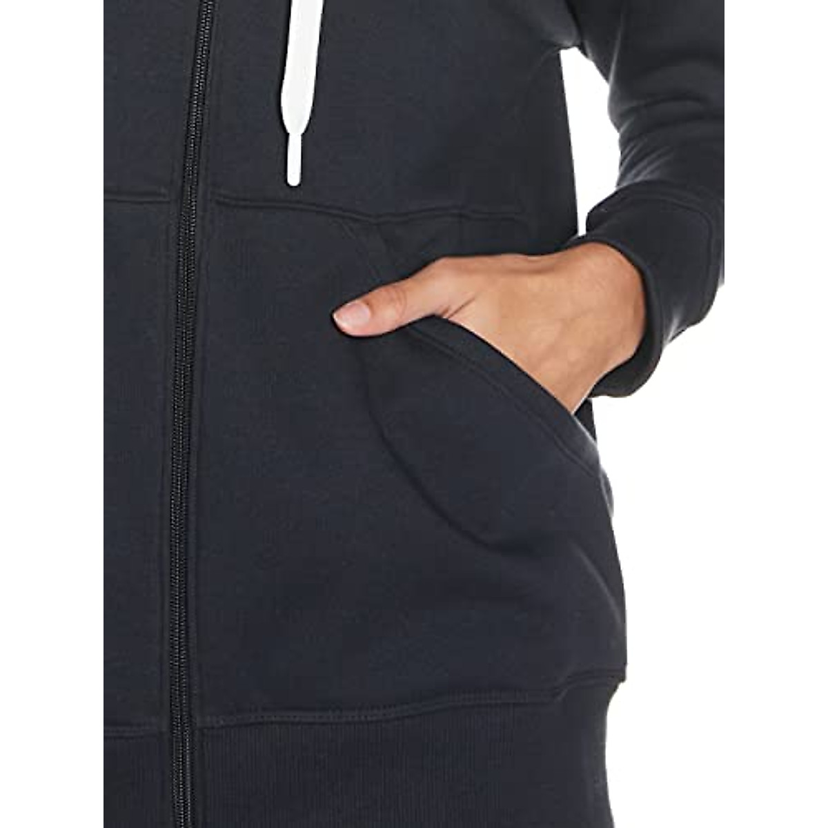 Under Armour Women's Rival Fleece Full Zip Hoodie , Black (001)/White , XX-Large