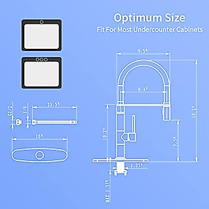 Deseegoal Kitchen Faucet with Silicone Tube, Single Handle Sink Faucet, 360° Rotatable High Arc Single Hole Kitchen Sink Faucet Brushed Nickel, 304 Stainless Steel, 17.7 Inch High