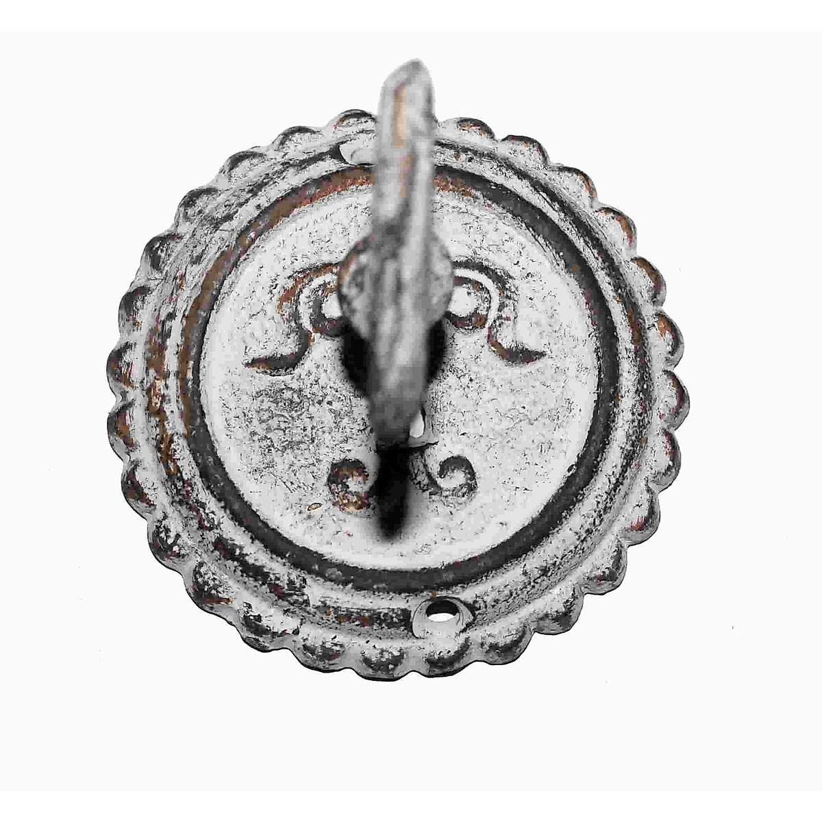 CTW Vintage Key Metal Hooks Set of 4, Antique White