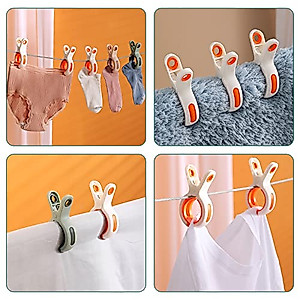 SWZHAI 8 PCS Beach Towel Clips for Beach Chairs, Plastic Large Beach Chair Clips Clothespin Towel Clips, Heavy Duty Chair Towel Holder to Keep Your Towel from Blowing Away(Green Pink)