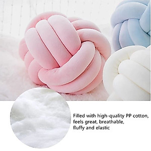 Knot Pillow Ball Round Cushion Pillows, Children Room Decoration Plush Toys Calming Stress Relief Toy (Dark Gray,11in/28cm)