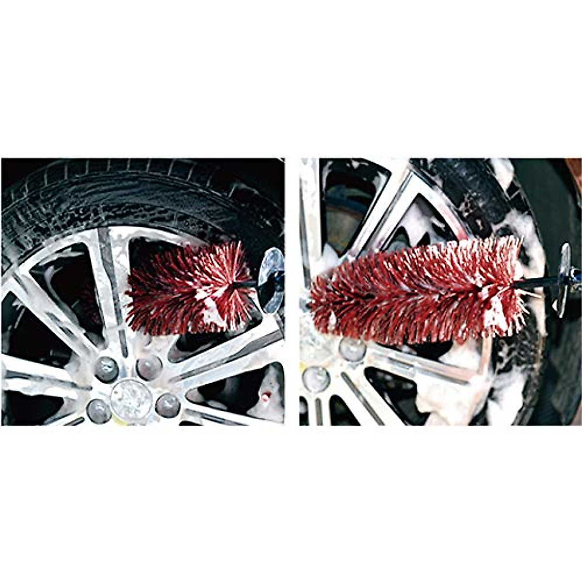 Maxshine PP-Short Handle Car Wheel and Rim Brush, Home/Office Clean Brush, Length: 45cm