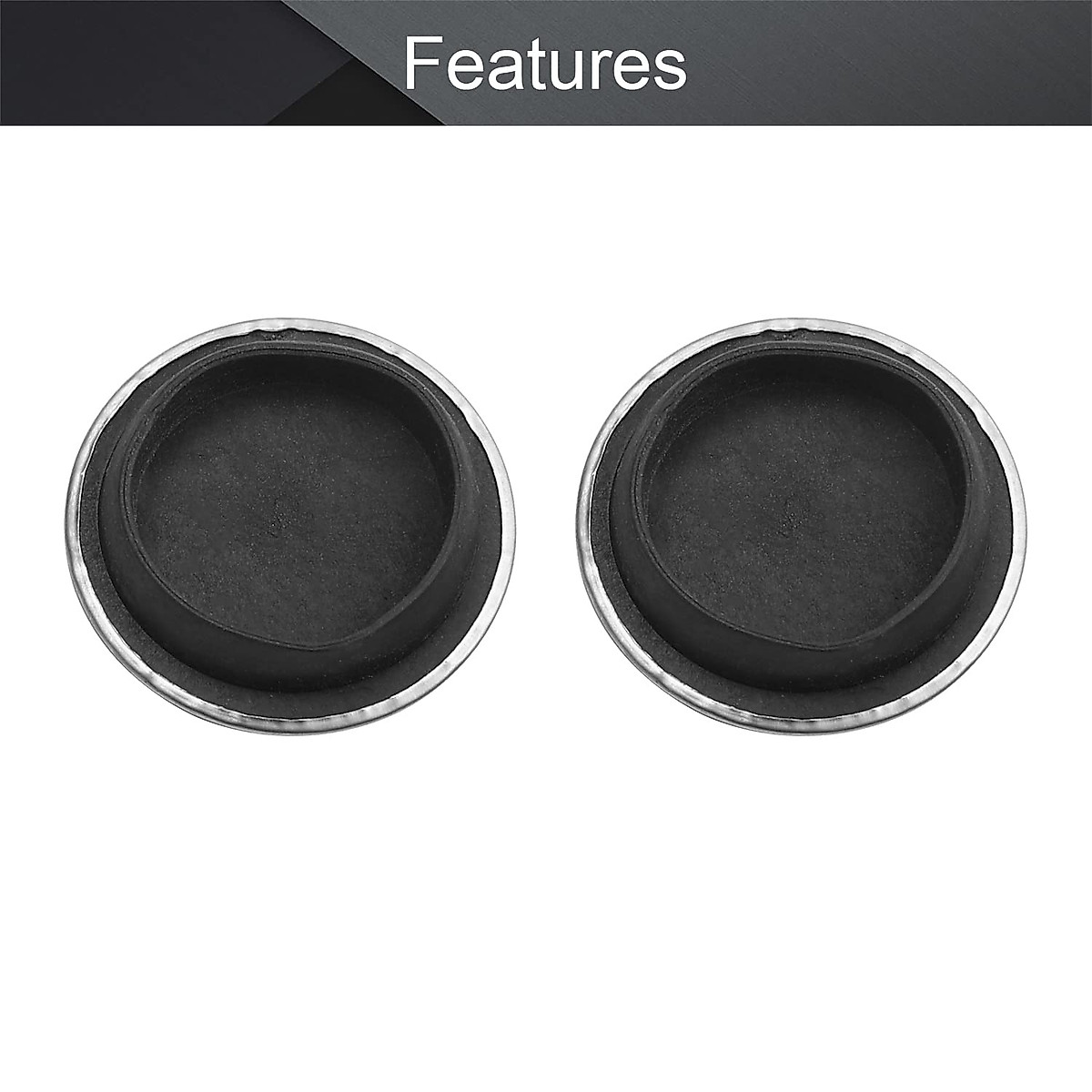 MroMax 3Pcs Stainless Steel Sink Plug Drain Stopper Fit 39mm with Ring for Bathtub Kitchen Bathroom Silver, Black