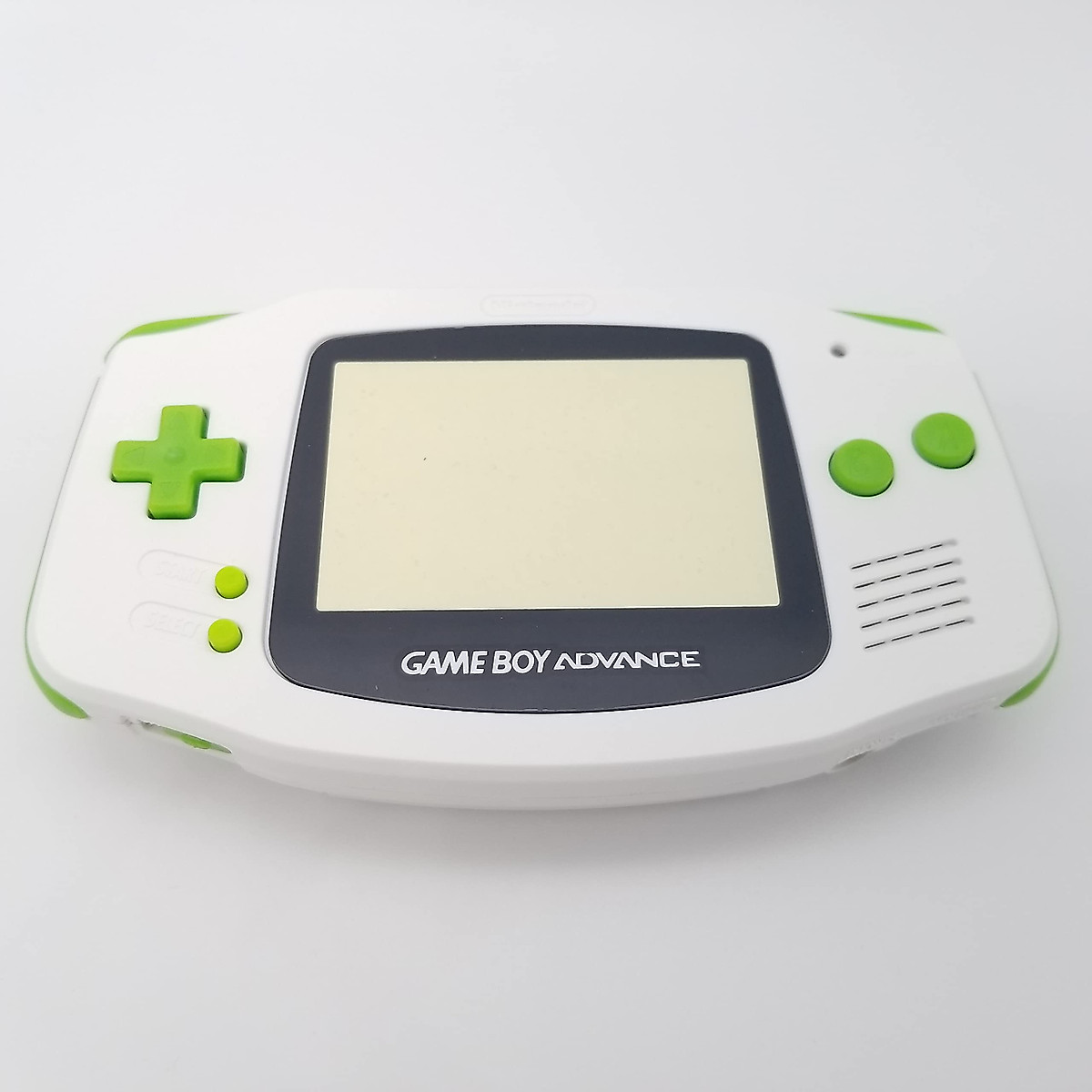 Full Housing Case Cover Housing Shell Replacement for Game boy Advance GBA Shell Case with Buttons Kit (White with Green Buttons)