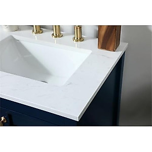 Elegant Kitchen and Bath 24 inch Single Bathroom Vanity Cabinet - Blue