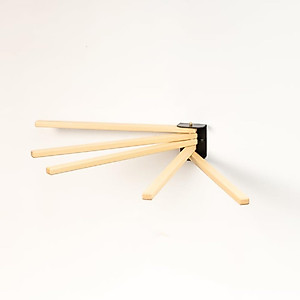 Wall Laundry Rack, Towel Dryer Shelf, Wood Towel Bar, Towel Holder, Towel Organizer Storage, Expandable Towel Rack, 4 "W x 4 "H x 20 "D, Barber Furniture for Wall (Black)