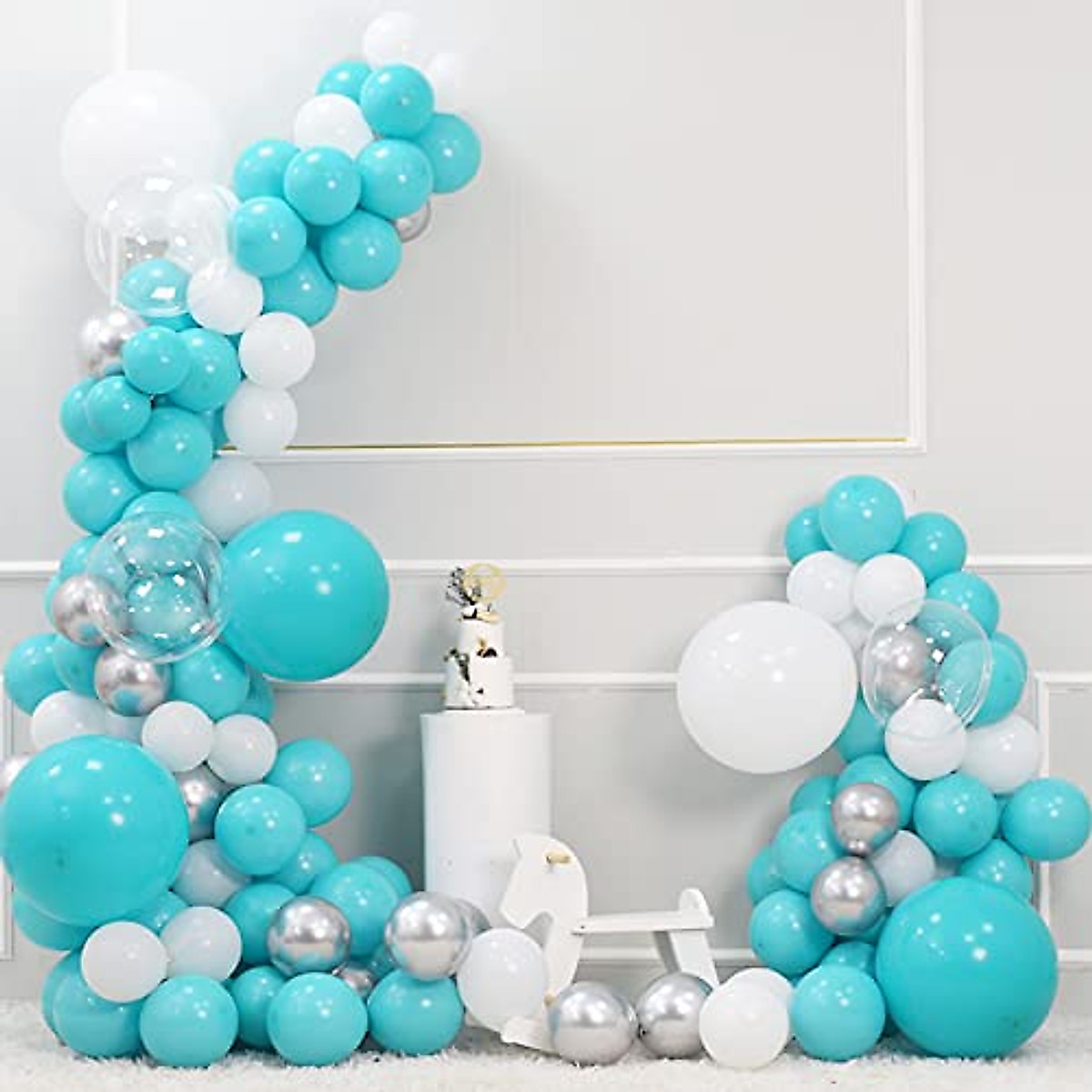 Teal Balloons, 77 Pack Turquoise Balloons Different Sizes 12 Inch 10 Inch 5 Inch Latex Teal Ballons Garland kit for Birthday Wedding Anniversary Baby Shower Decorations