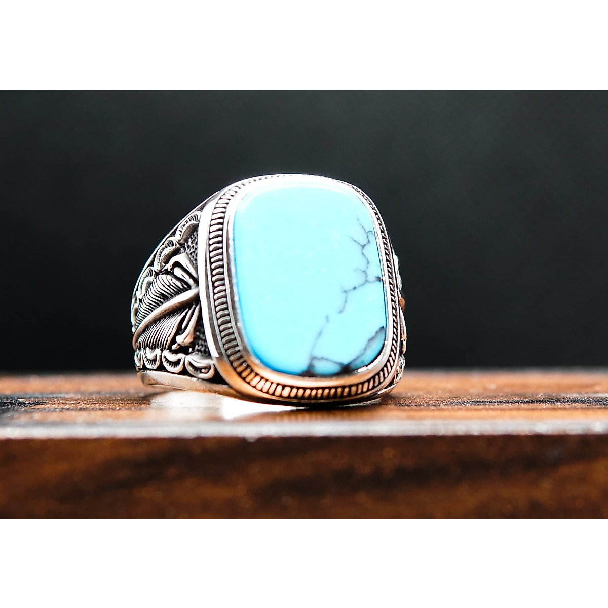 Silver 925k Ring, Handmade Ring, Natural Turquoise Stone,Jewelry Gift For Mens and Womens