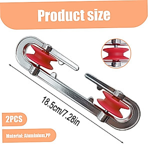 Laqerjc Clotheslines Clothesline Spreader 2Pcs Aluminium Heavy Duty Outdoor Clothes Line Separator Pulley for Long Clothesline and Heavy Loads