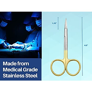 Surgical Scissors 4.5" Straight with Tungsten Carbide Inserts Embroidery Craft