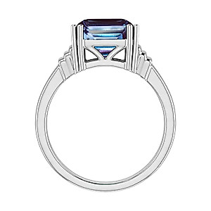 V3 Jewelry Sterling Silver with Color Changing Alexandrite Solitaire Ring