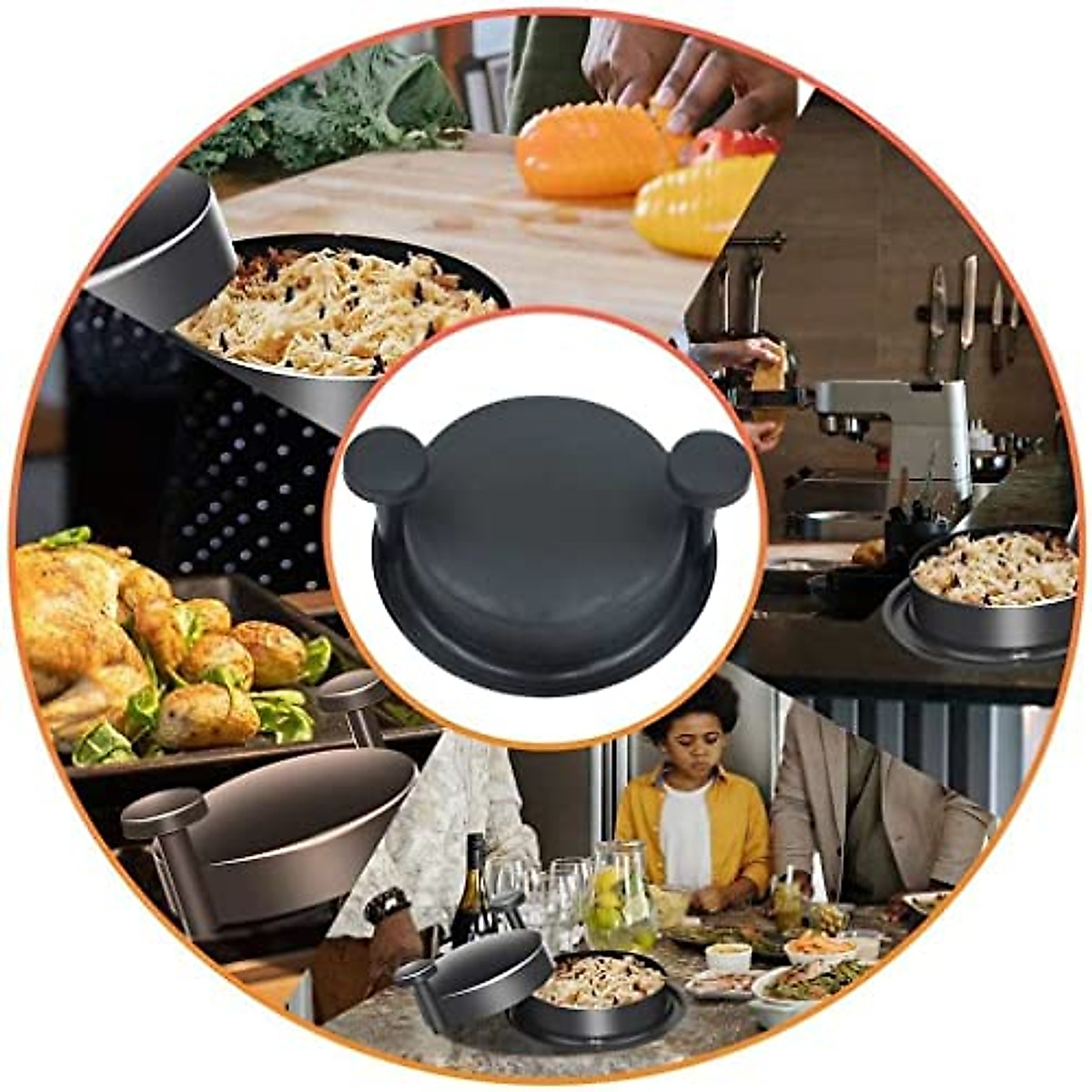 Chicken Shredder Size 8(inches) Food Claws Beef Ami Shredding Thaw Claws Tool with Handles & Non-Skid Base | Suitable for Pulled Mutton Beef Shredding Meat (Black)