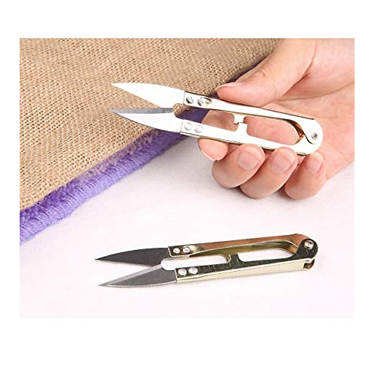 Cotchear Thread Scissors, 4.1 inch High-Carbon Steel Blades for Snip Thread, Yarn, Embroidery Handheld Snippers