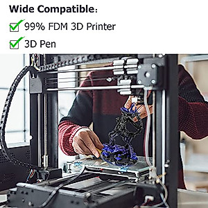 3D Printer Filament, 3D PLA Filament Bundle 1.75mm Three Color Silk, Silk Shiny Blue Purple Black Filament 3D Printing Filament, Dimensional Accuracy +/- 0.02mm, Fit Most FDM Printer,1 kg /2.2lb