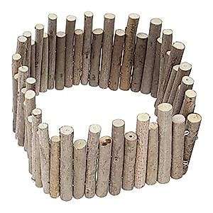 Zerodis Hamster Toys, Flexible Hamster Wooden Bridge Door Fence Hamster Chew Toys Decor Standing Climbing Platform for Mice Gerbil Chinchilla Small Animals Chew Toys(11.8in)