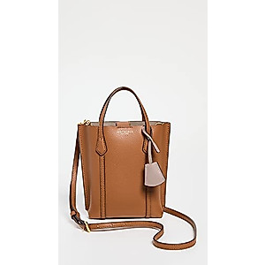 Tory Burch Women's Perry Mini Tote, Light Umber, Brown, One Size