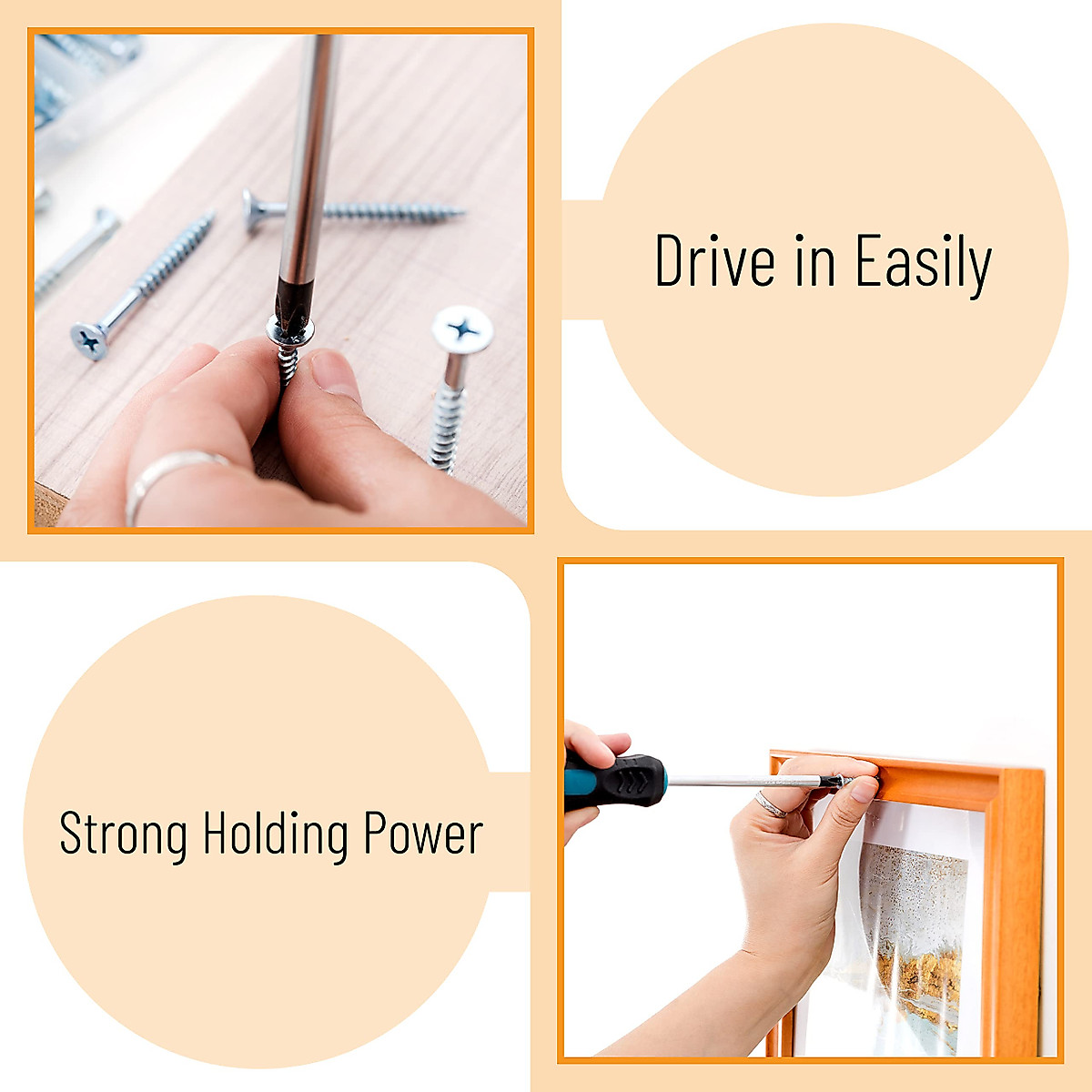 Mr. Pen- Wood Screws Assortment Kit, 152 pcs, Phillips Tips, Wood Screws, Screws, Assorted Screws, Screws Set, Flat Head Screws, Assorted Wood Screws, Screws Assortment, Screw Set Assortment