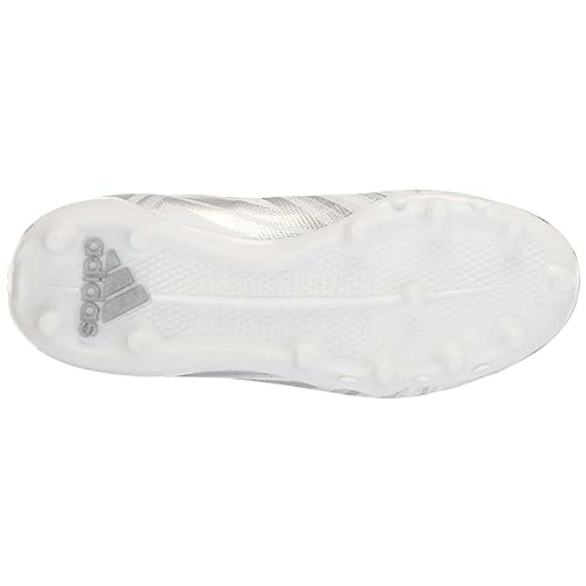 adidas Freak Spark 23 Football Shoe, White/White/Silver Metallic, 2.5 US Unisex Little Kid
