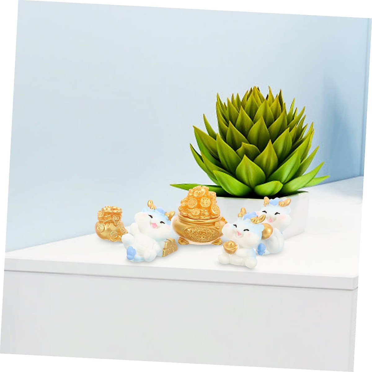 DOITOOL Dragon Decor 6 pcs Resin Mini Adorable Dragon Statue Mini Dragon Statue Desktop Dragon Statue Mini Dragon Figure Adorable Dragon Figure Chinese Zodiac trinkets