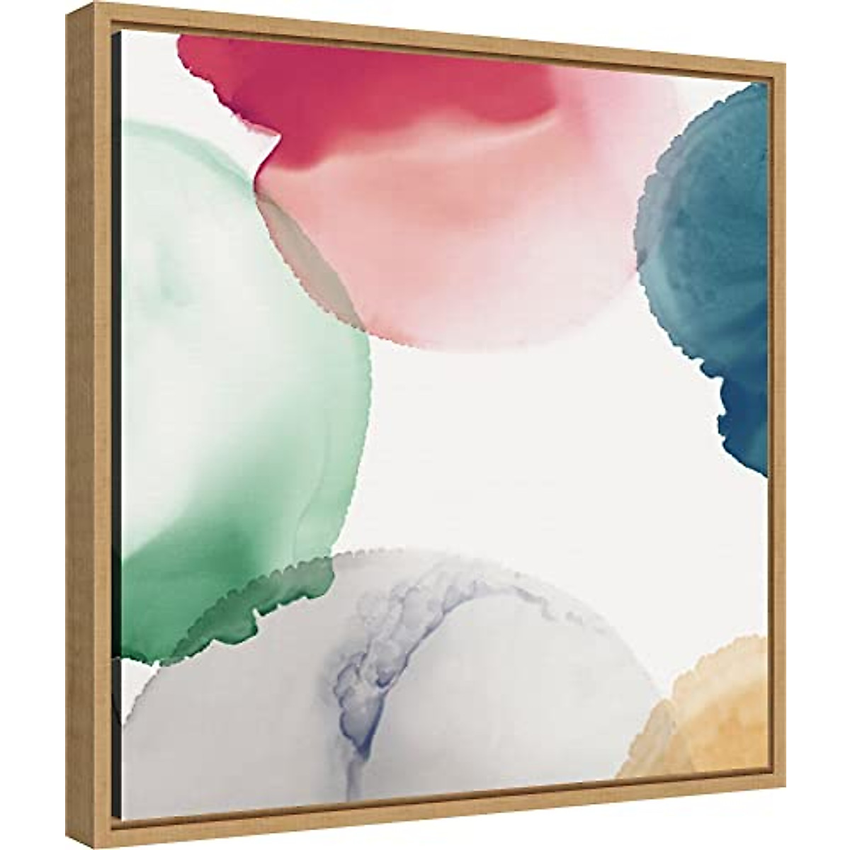 Amanti Art Framed Canvas Wall Art Print Delicate Transparency II by Emma Peal (16 in. W x 16 in. H), Sylvie Maple Frame - Small