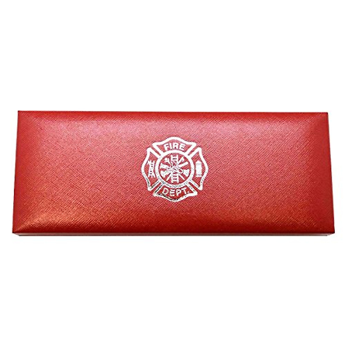 TG,LLC Treasure Gurus Fire Dept Firefighter Heavy Weight Metal Ball Point Pen Set Red Box Fireman Gift