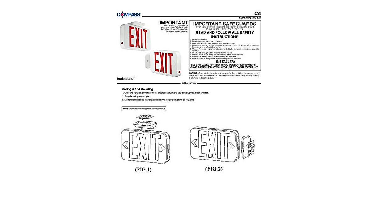 HUBBELL CER LED Emergency Exit Sign - Reliable & Energy Efficient