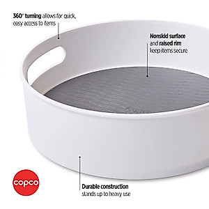 Copco Non-Skid Storage Turntable, 12-Inch, Gray
