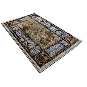 Masada Rugs Nature Area Rug Mat Nautical Scene (2 Feet X 3 Feet 2 Inch) Mat