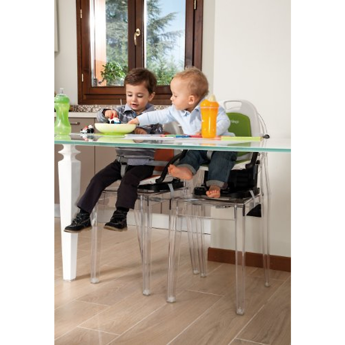 Peg Perego Rialto - Booster Seat - Suitable for Children 6 Months and up - Made in Italy - Arancia (Orange)