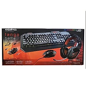 Tzumi 3 - Piece Gaming Combo Mouse Keyboard and Headset