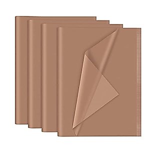 NEBURORA 120 Sheets Brown Tissue Paper 14 x 20 Inches Dark Brown Wrapping Tissue Paper Bulk Brown Wrap Paper Sheets for Gift Bags Packaging Floral Filler Crafts Birthday Christmas Holiday Decor(Brown)