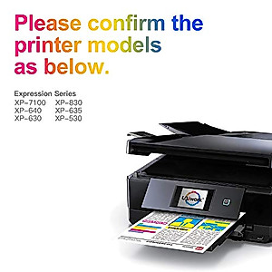 Uniwork Remanufactured Ink Cartridge Replacement for Epson 410XL 410 XL T410XL use for Expression XP-830 XP-640 XP-7100 XP-630 XP-530 XP-635 Printer tray (Latest Upgraded Chip, 5 Pack)