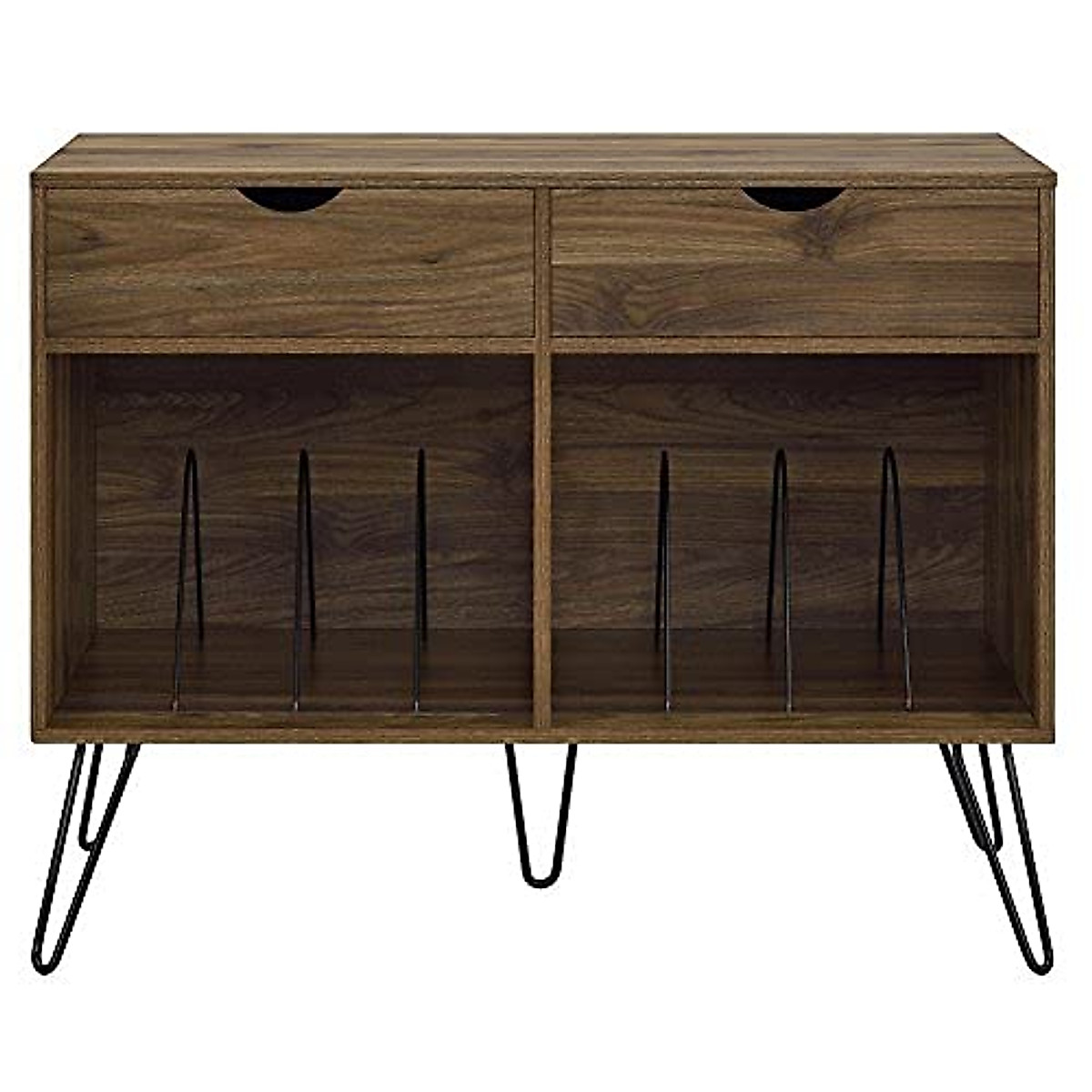 Novogratz Concord Turntable Stand, Double, Walnut