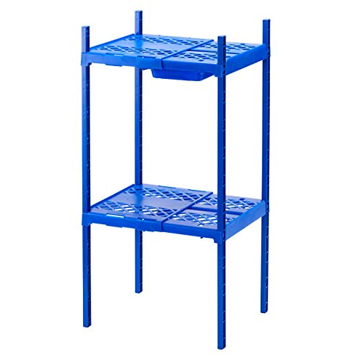 LockerMate, Blue Double Shelf, Adjustable Width and Height to Fit Most School Lockers