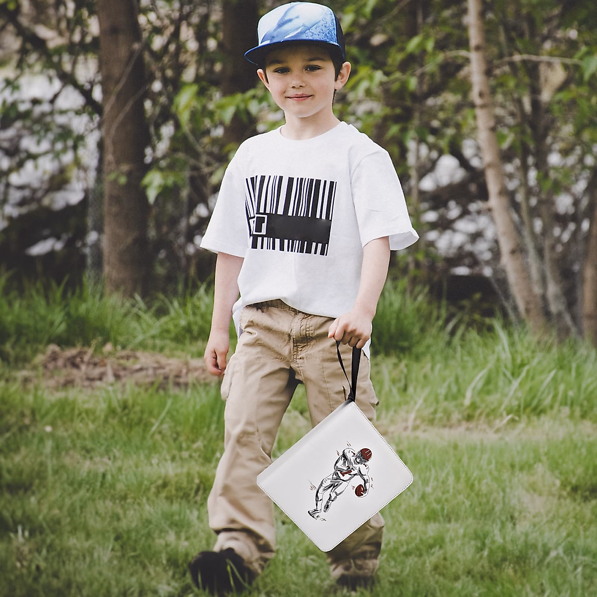 Boobowl Football Baseball Cards Binder, 2022 Sports Trading Card Sleeves Holder Album for NFL, 440 Pockets Display Storage Protectors Collectors Fits PM TCG (Folder Only)