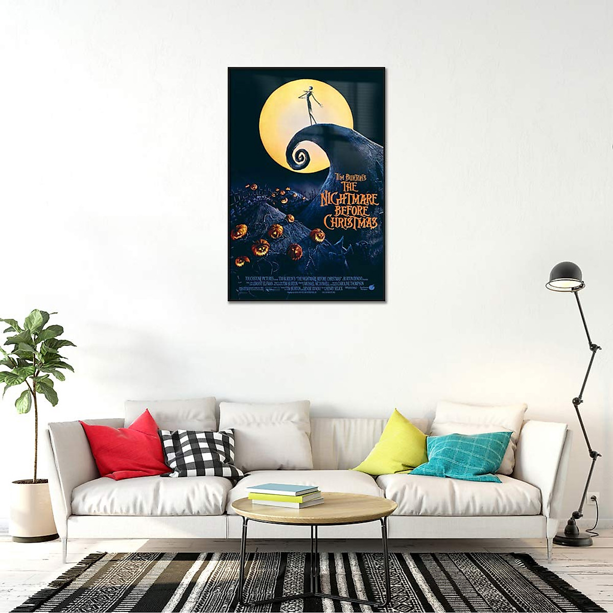 NBX Tim Burton's The Nightmare Before Christmas - Framed Halloween Poster (24 x 36 inches)