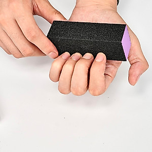 14 Pack Nail Buffer Block, Professional Manicure Tools, 100/180 Grit, Black Purple 3 Sides Nail Files Art Pedicure Manicure File