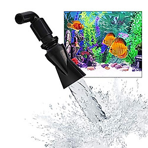 5Pcs Aquarium Fish Tank Water Outlet, Water Outlet Pipe Nozzle Free Rotate Plastic Duckbill Nozzle Fish Tank Pump Fitting Aquarium Duck with Flat Nozzle