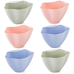 Nicunom 6 Pack Hanging Kitchen Waste Bins, Over-Cabinet Trash Can Hanging Small Plastic Garbage Bowl Collecting Food Scraps for Bedroom Bathroom Office Camping Cupboard