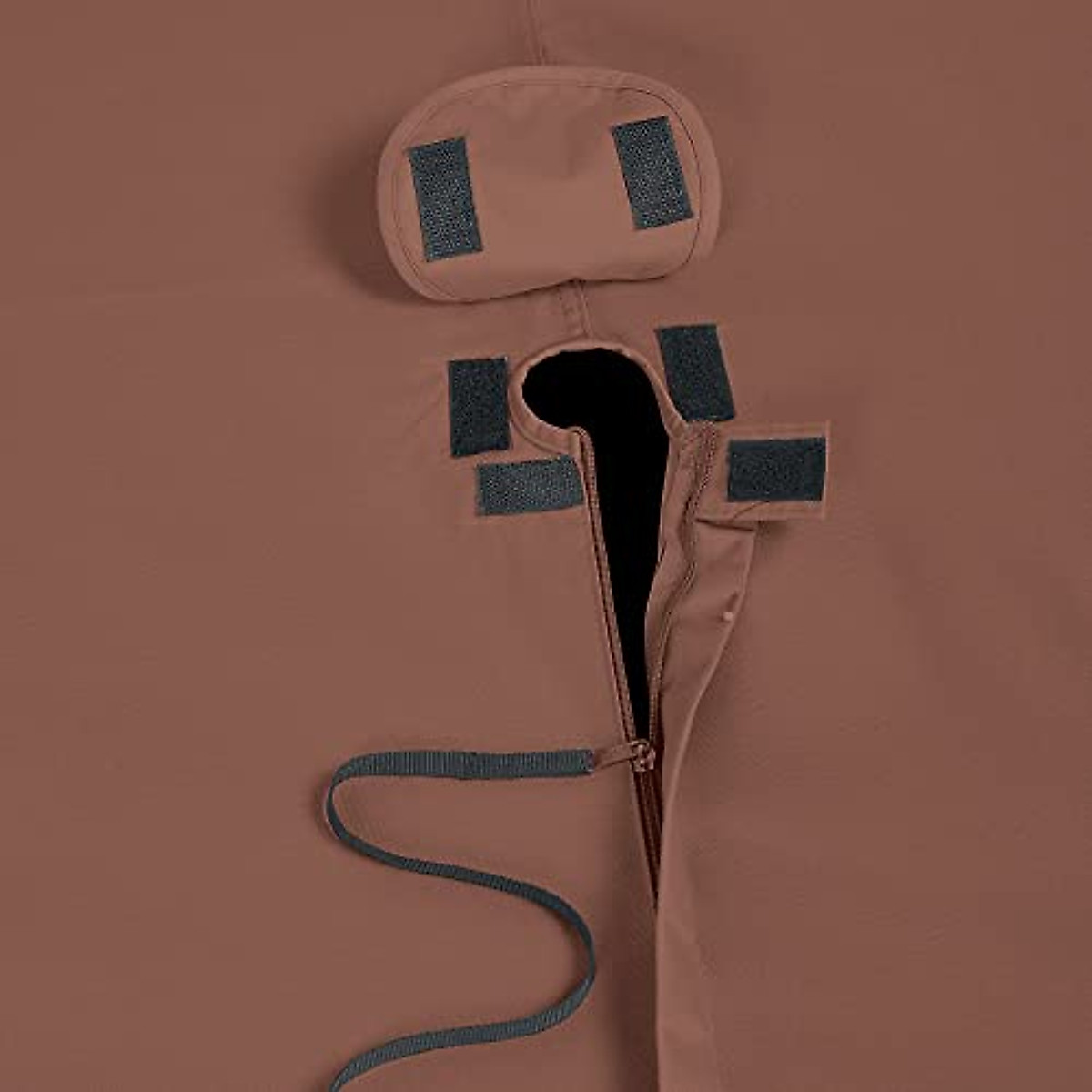 Duck Covers Ultimate Waterproof 108 Inch Rectangular/Oval Patio Table & Chair Set Cover with Umbrella Hole, Outdoor Table Cover